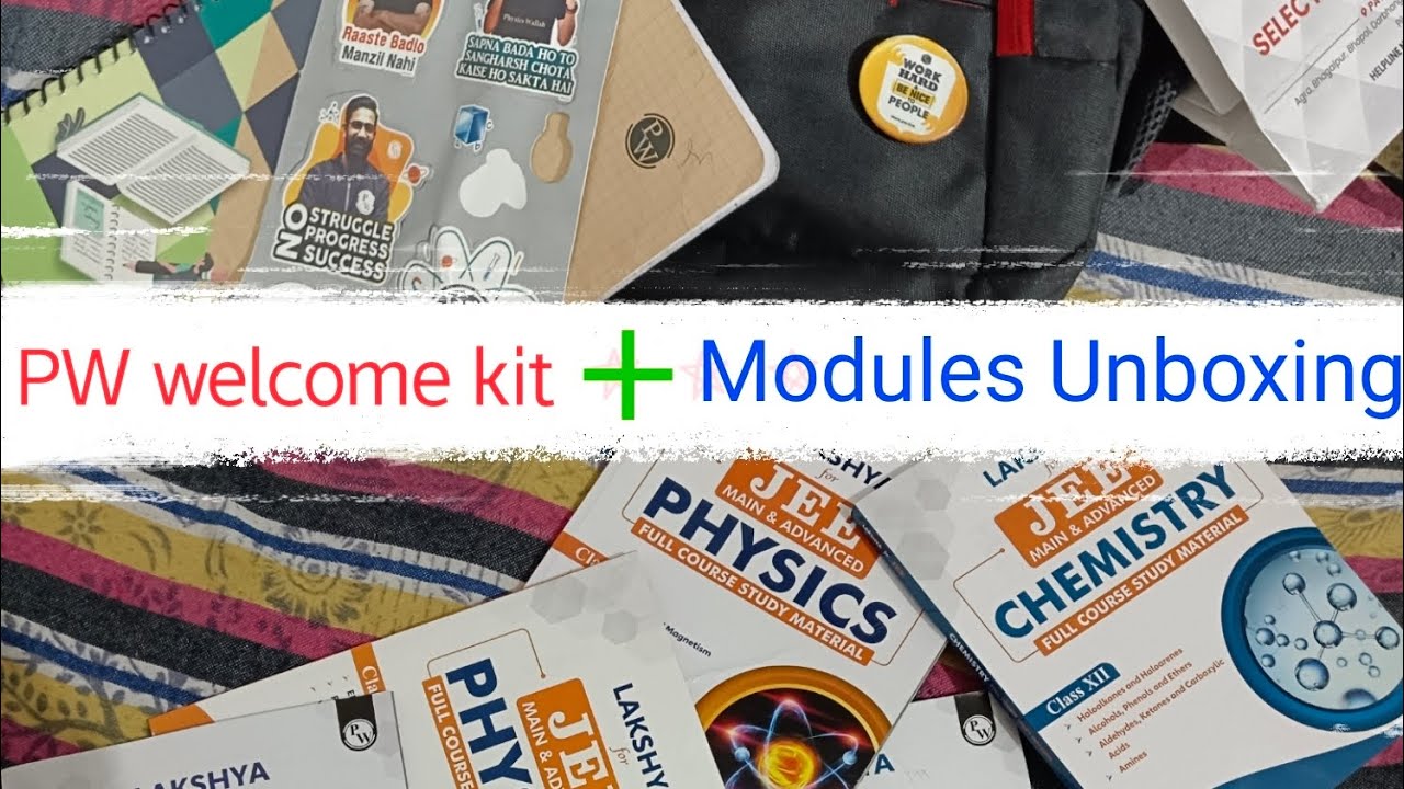 PW JEE Module Unboxing + student welcome kit unboxing||JEE2024||# ...