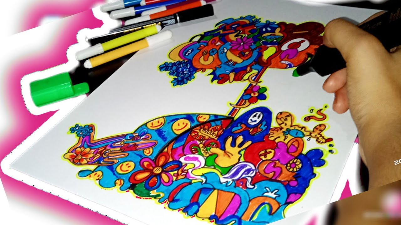 First time I Draw Doodle like a pro ! - YouTube