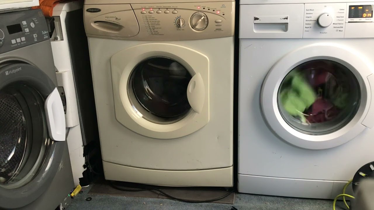 Hotpoint wma 95 Cotton full final spin - YouTube