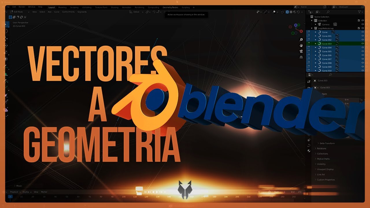 Importar Vectores y Convertirlos a Geometría en Blender 3.1 - Tutorial ...