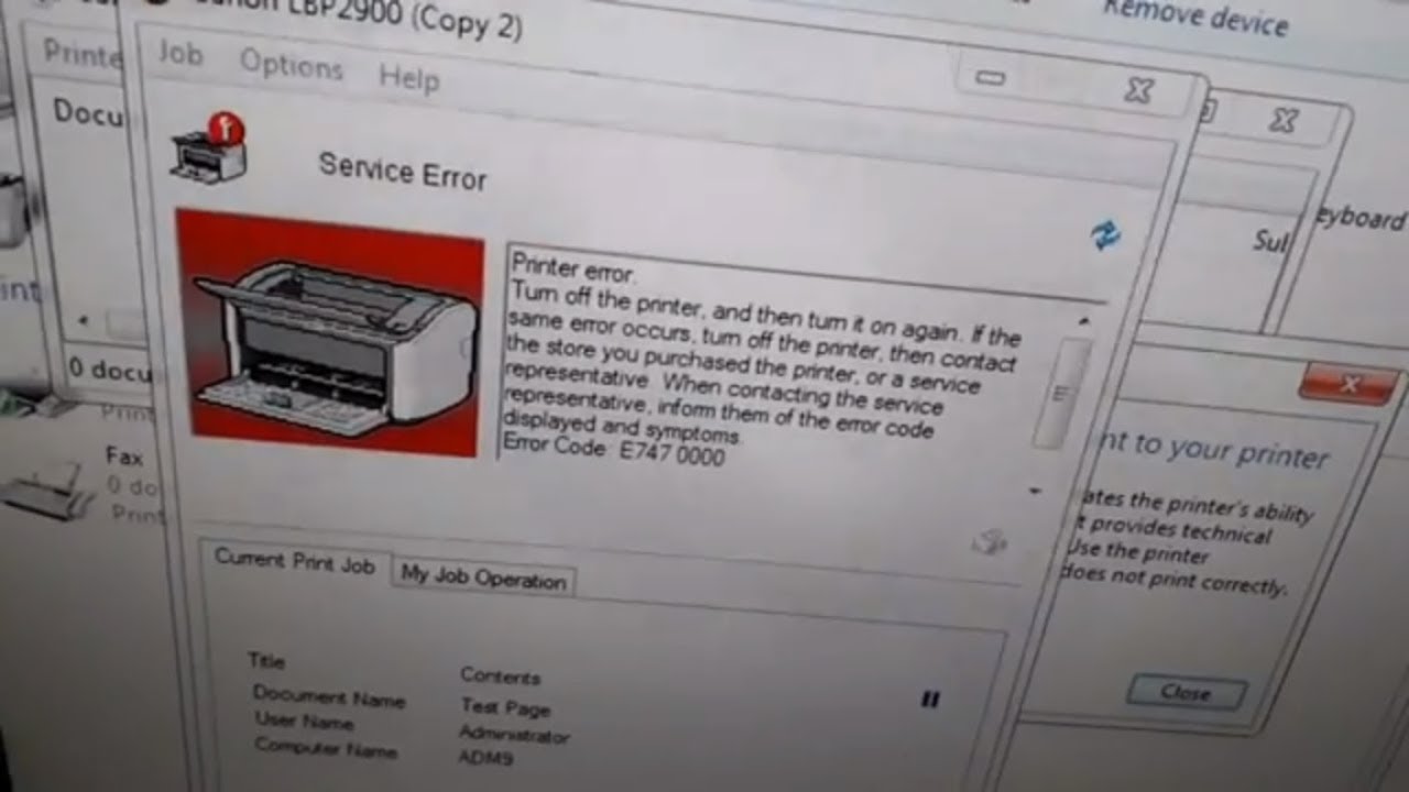 Máy canon 2900 báo lỗi E7470000 - canon printer repair - formatter ...