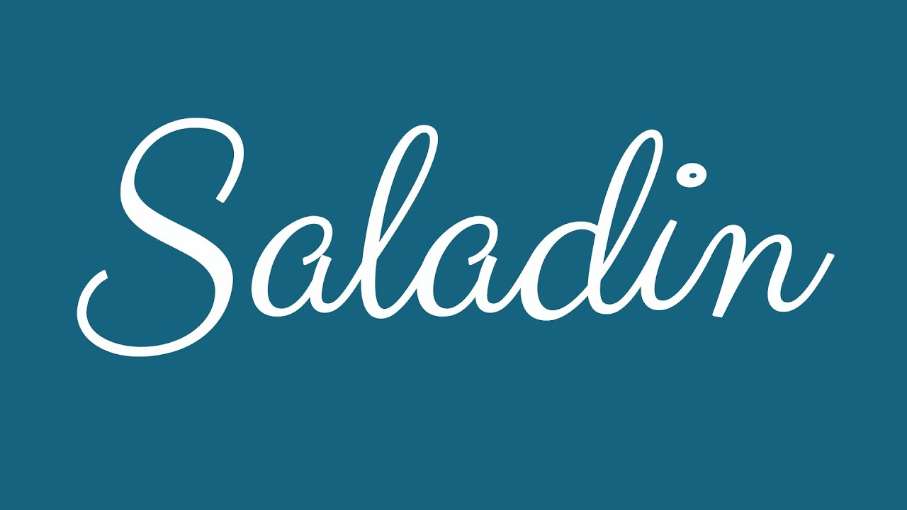 Learn how to Sign the Name Saladin Stylishly in Cursive Writing - YouTube