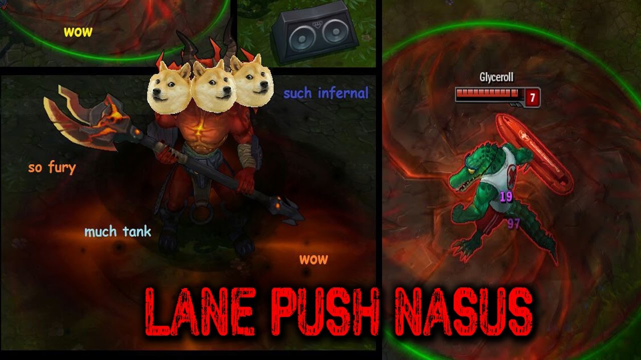 MagikarpUsedFly's Lane Push Nasus - Drop It Like Its Hot - YouTube