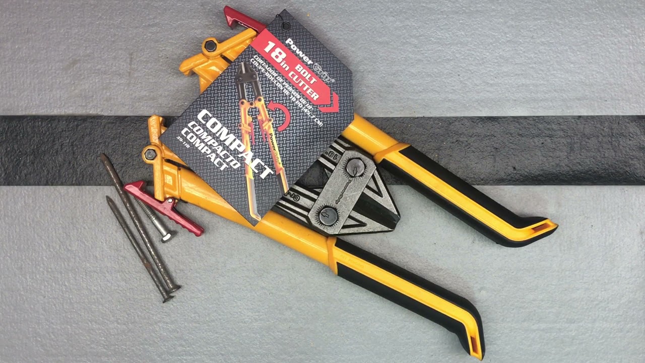 Unboxing & Demo: Olympia Tools Power Grip Bolt Cutter, 39-118, 18 ...