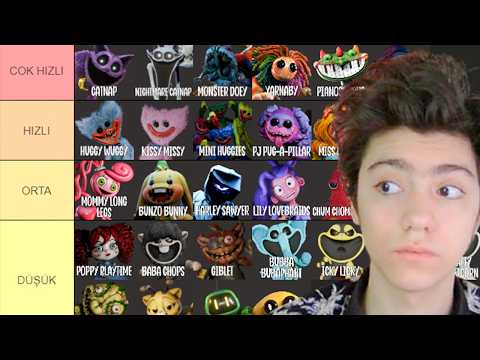 POPPY PLAYTİME HIZ SIRALAMASI - En Hızlı Karakter Hangisi? - TierList