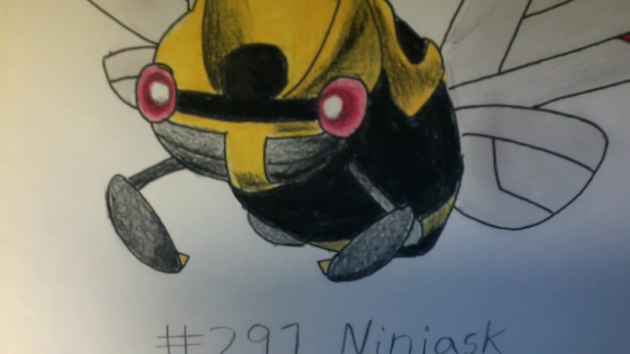 Drawing all the Pokemon: Number 291 Ninjask - YouTube