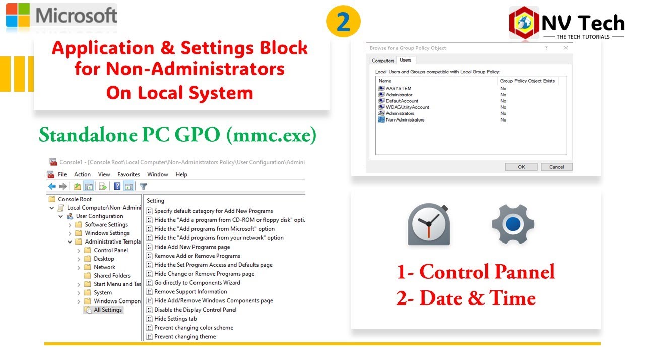 How to block Applications & Settings on Standalone PC II Prevent ...