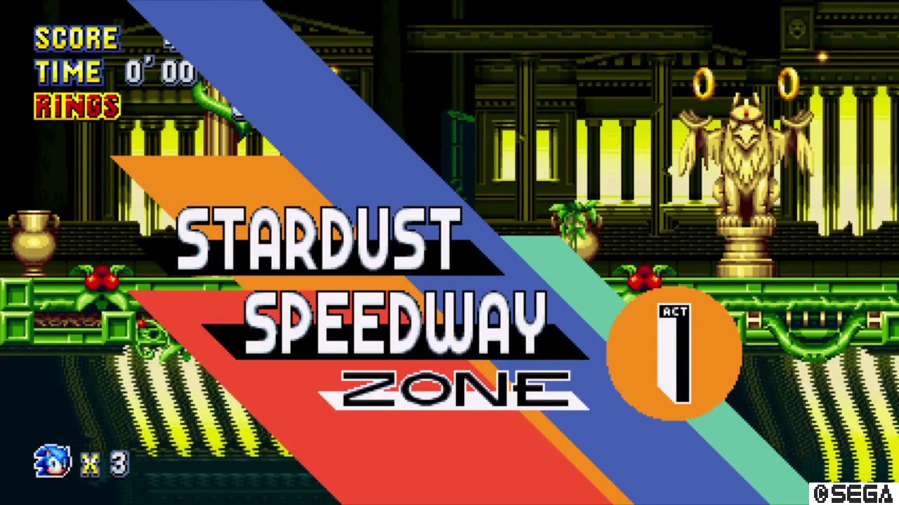 Sonic Mania Walkthrough Part 4 Stardust Speedway Metal Sonic BOSS ...