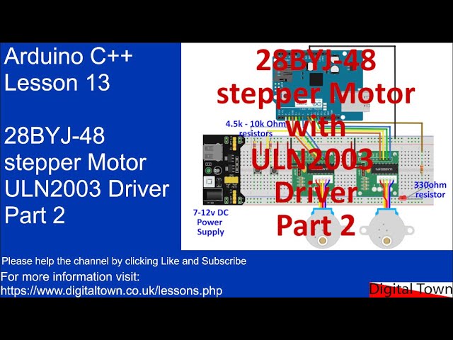 Uln2003apg With An Arduino And A Dc Motor Youtube Stepper Motor Driver