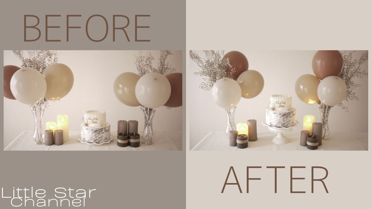 Before/after (table decoration) - YouTube