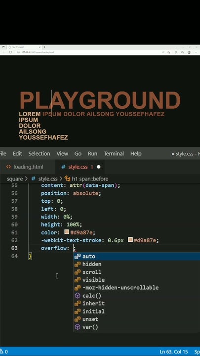 Animated Text Using Html And Css🔥 Programming Coding Html Css Shorts Youtube