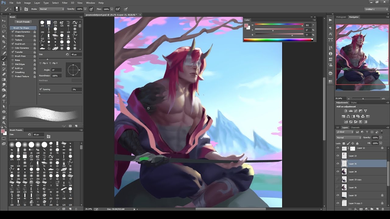 Timelapse Painting Zen Demon - YouTube