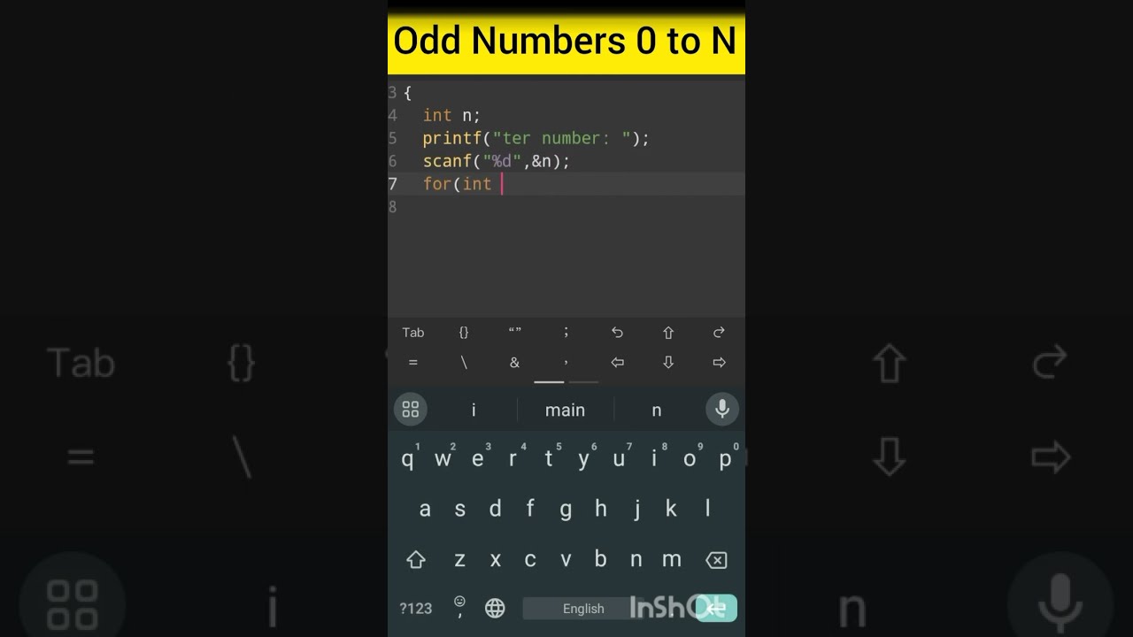 How To Print Odd Numbers 1 To N Using Loop In C YouTube How To Print Odd Numbers 1 To N Using Loop In C YouTube