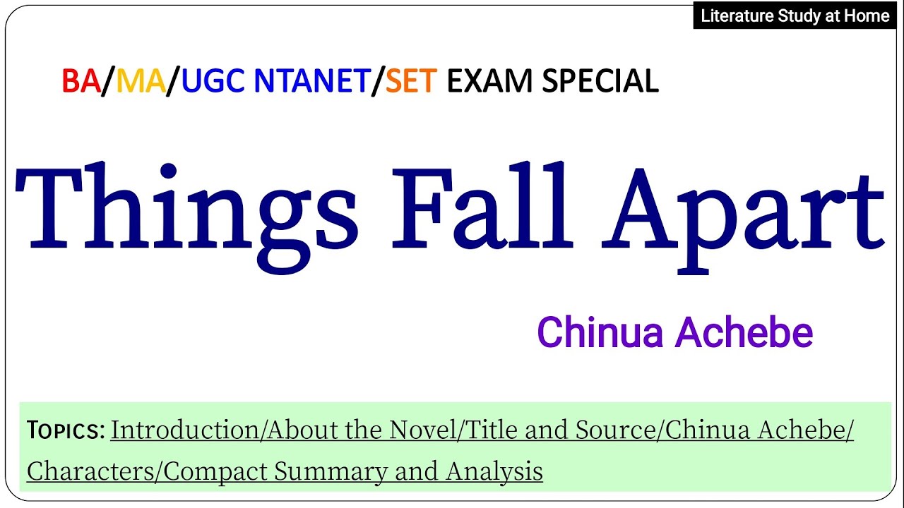Things Fall Apart Summary by Chinua Achebe - YouTube