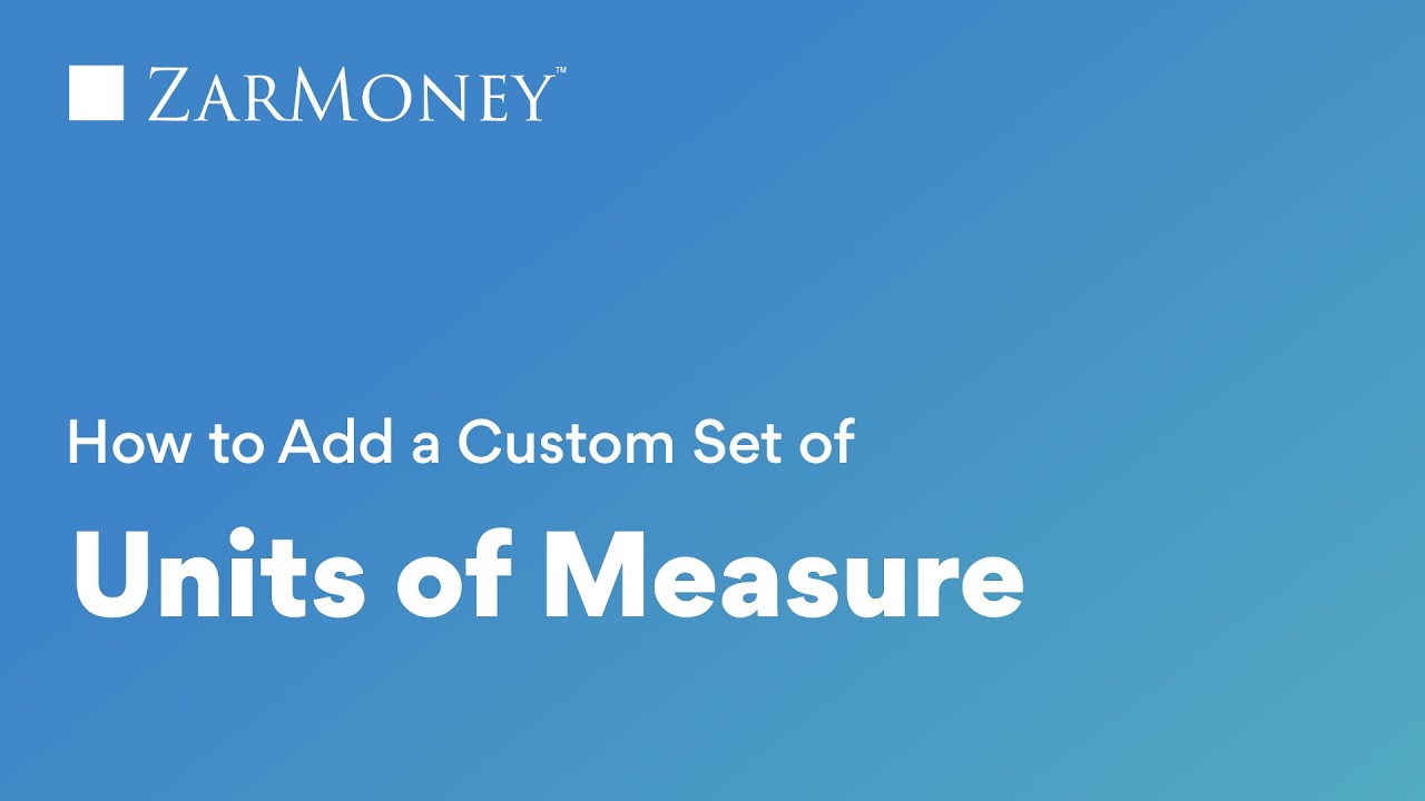 How To Add A Custom Set Of Units Of Measure YouTube how-to-add-a-custom-set-of-units-of-measure-youtube