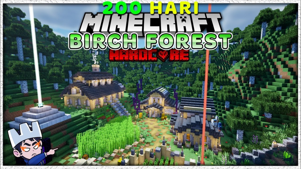 200 Hari Di Minecraft Hardcore Tapi BIRCH FOREST Only - YouTube