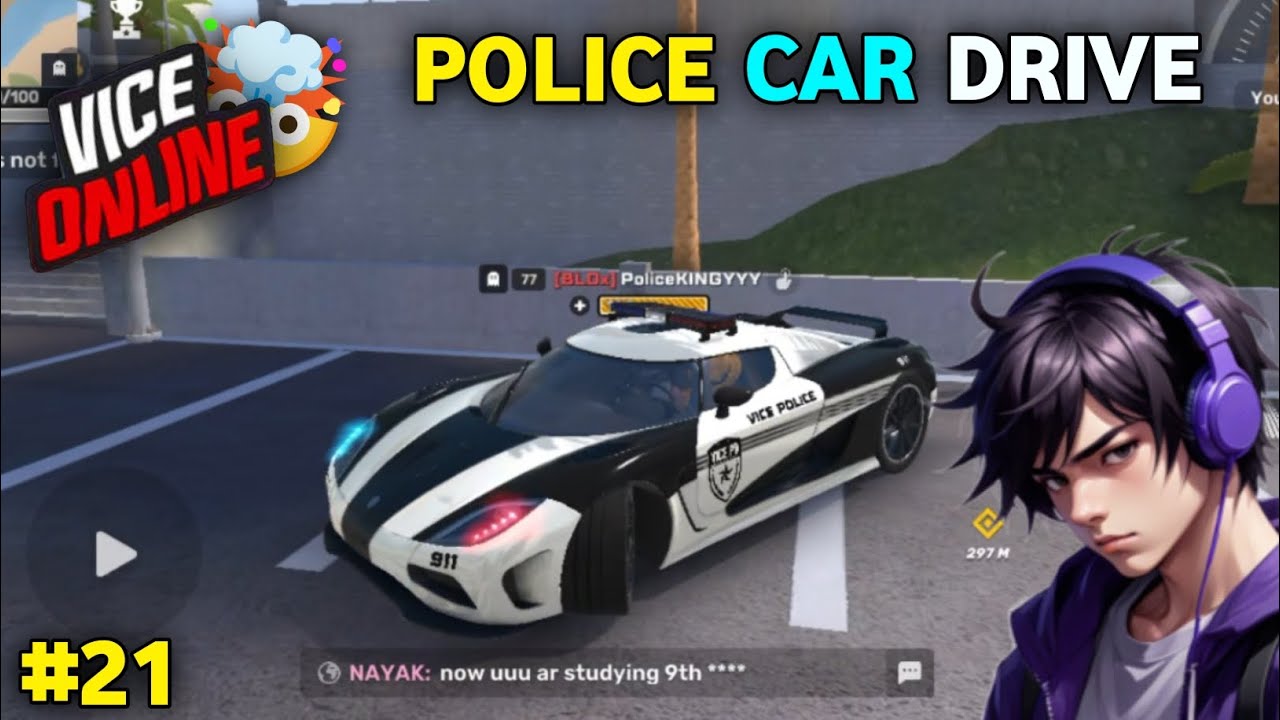 I DRIVE FIRST TIME POLICE CAR IN VICE ONLINE | vice online: flex city open world [EP-21] - YouTube
