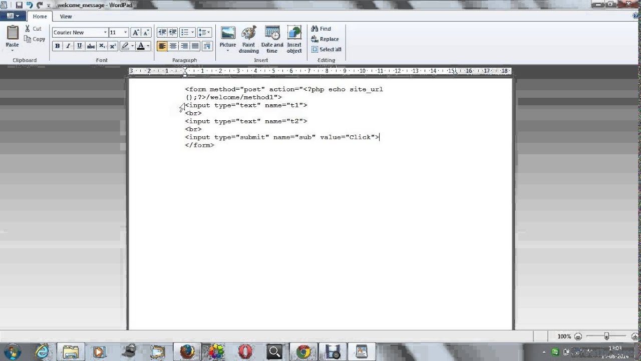 Codeigniter Program To Display Textbox Controller With Form In Web Page Youtube 8442