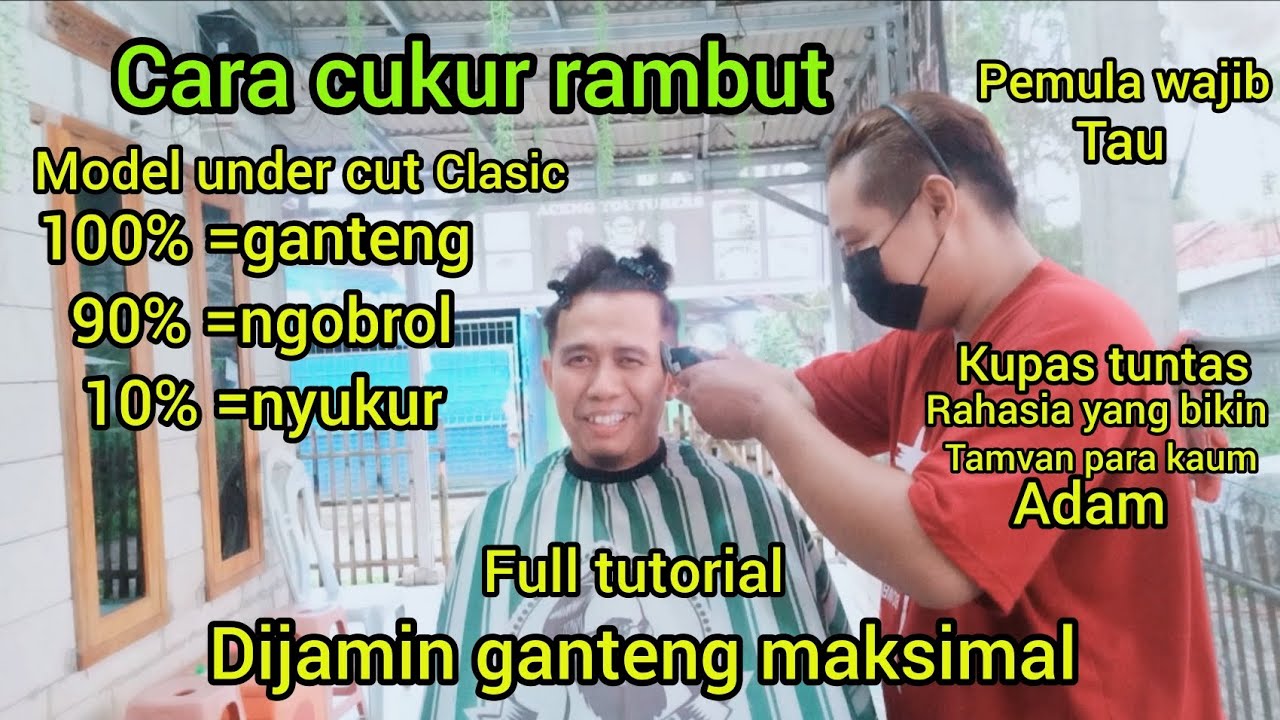 cara cukur rambut model under cut kantoran clasic rapih #barbershop # ...