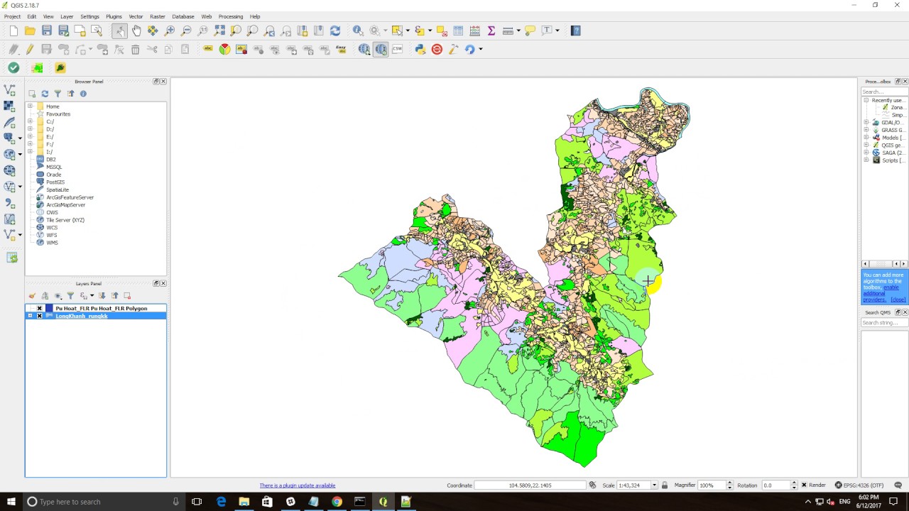 Tool tô màu lớp kiểm kê rừng trên QGIS demo - YouTube