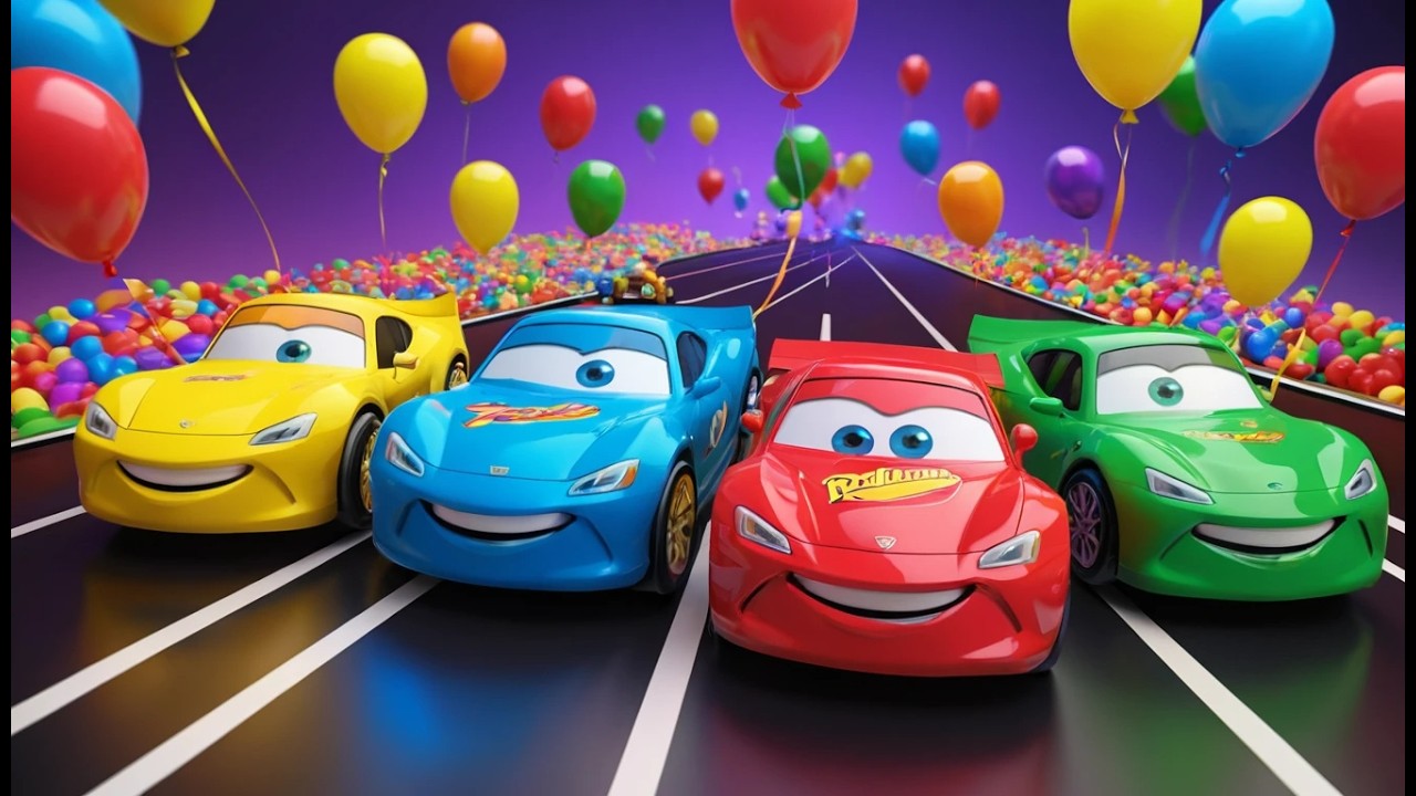 Five Little Toy Cars Beep Beep Beep | Vehicle Sounds & Counting Song ...