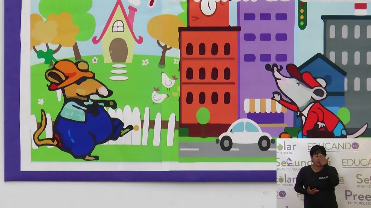 Preescolar clase: 132 Tema: Mi cuento: el ratón de campo y ciudad - YouTube