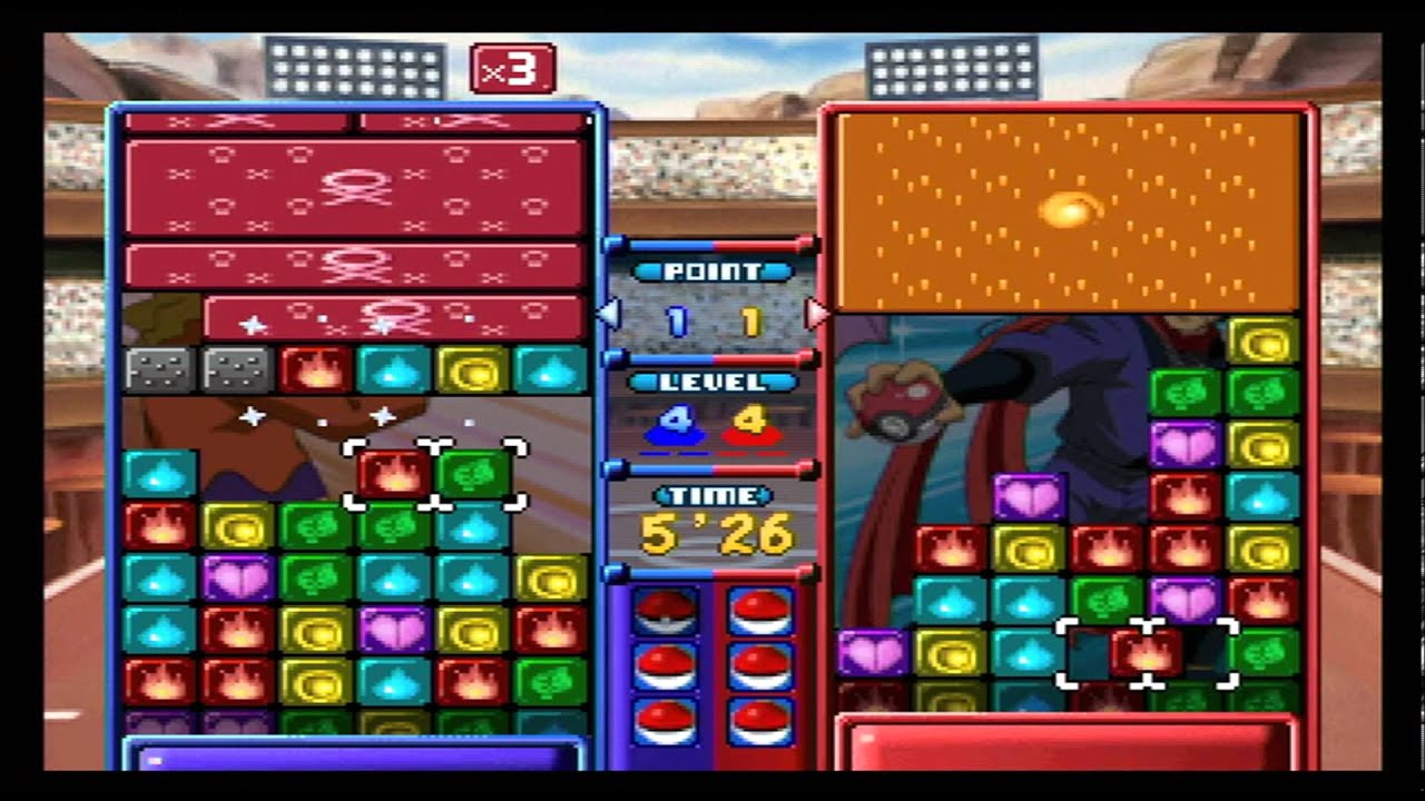 Pokemon Puzzle League: Blaine vs. Koga Rematch 3/3 - YouTube