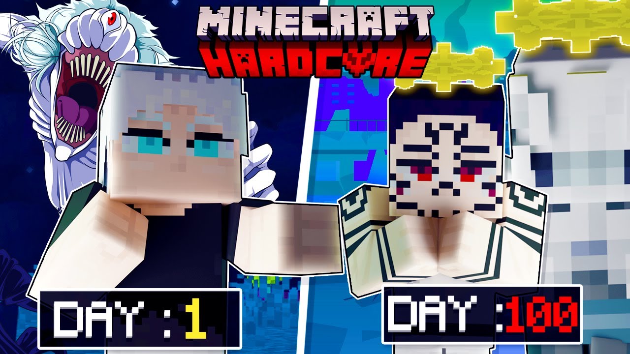 We Survived 100 days in Jujutsu Kaisen Minecraft as Yuta In Gojo's Body ...