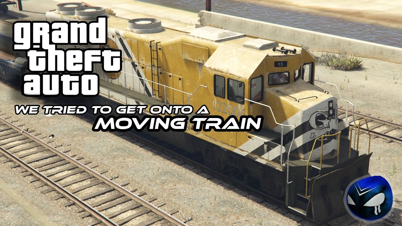 we tried to jump onto a moving train in gta online - YouTube