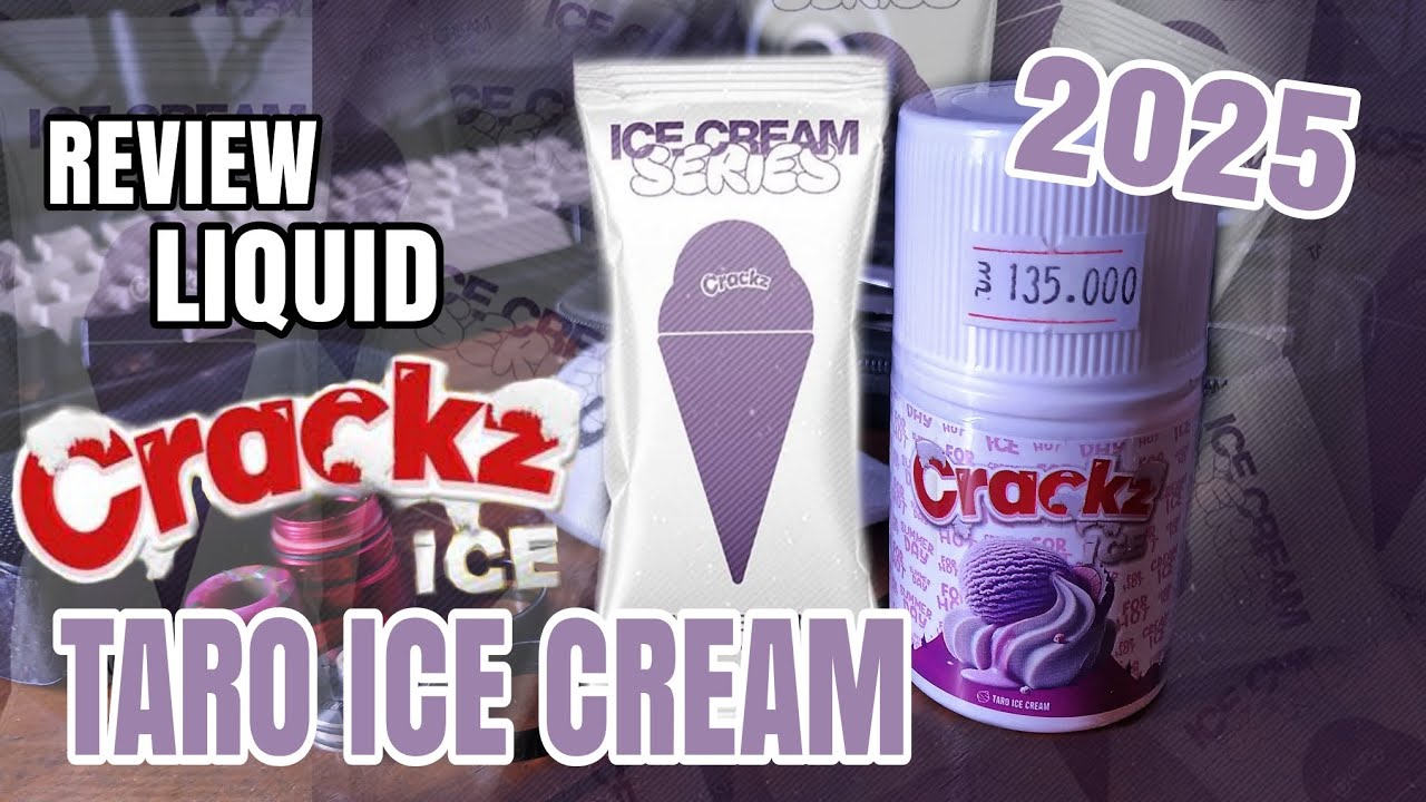 REVIEW LIQUID Crackz ICE TARO ICE CREAM 2025 #taroicecream # ...
