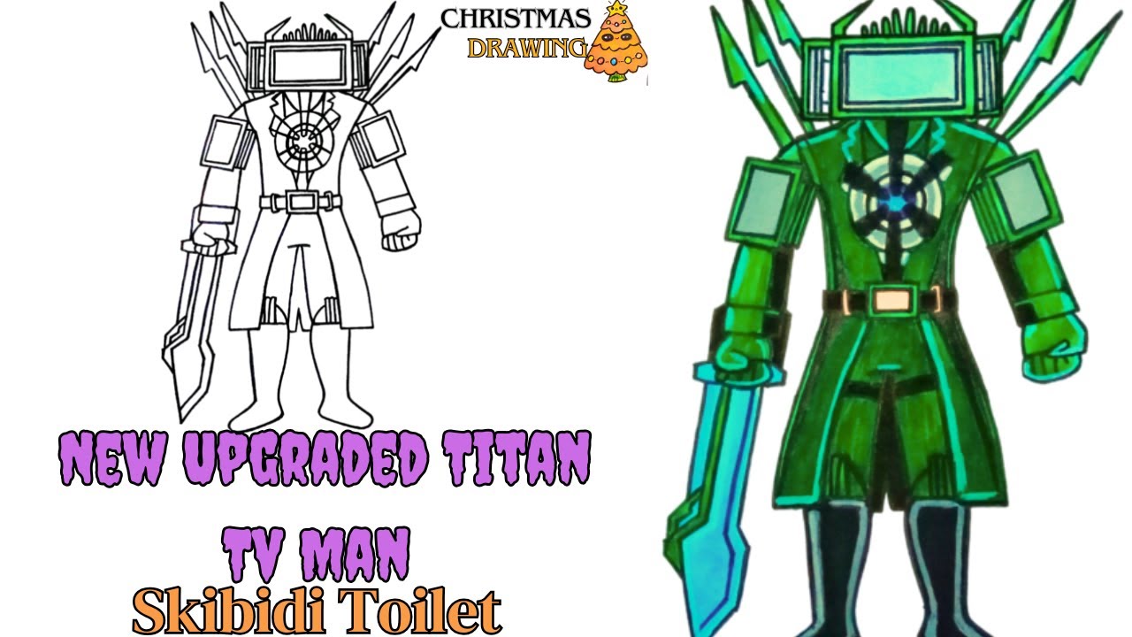 How To Draw New Upgraded Titan Tv Man Drawing | Skibidi Toilet | Easy ...