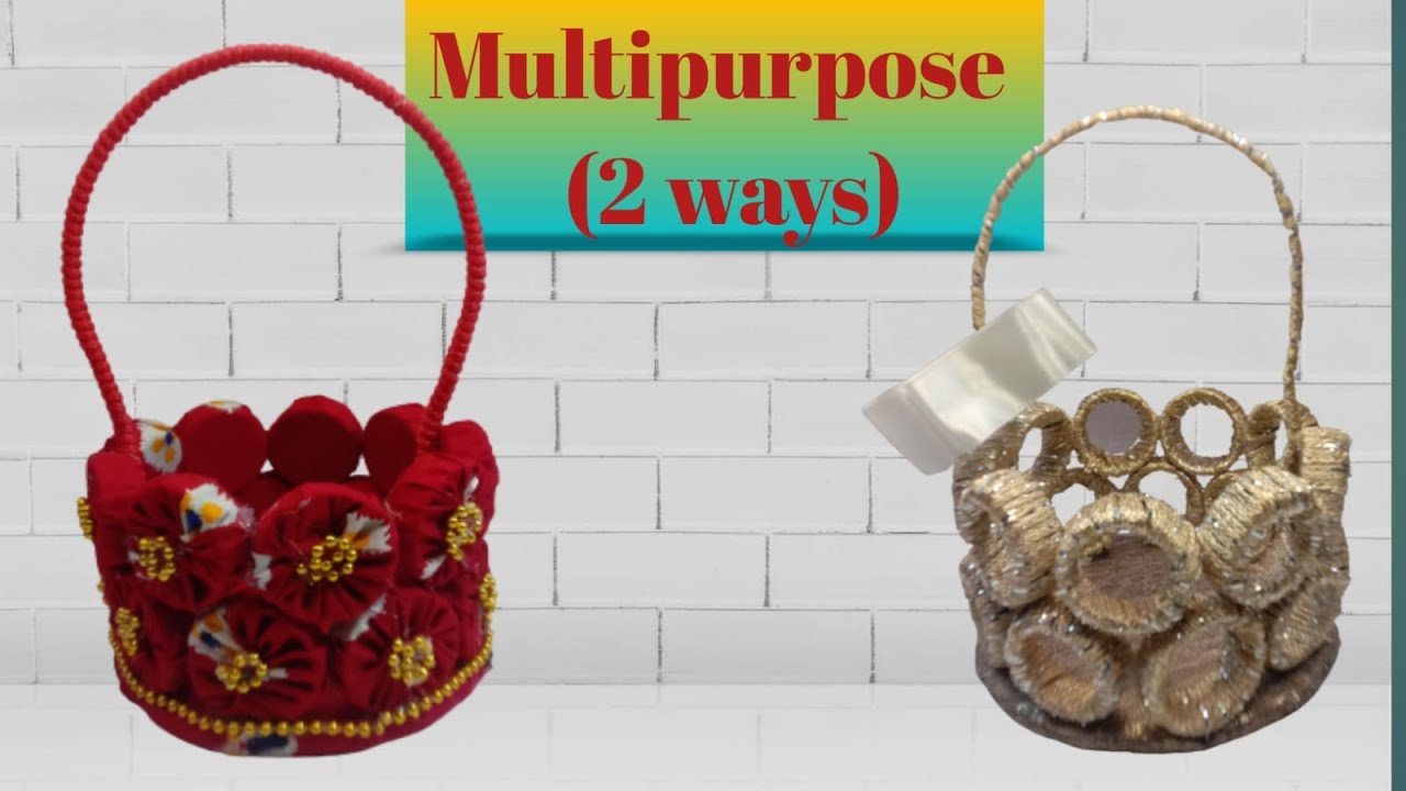 2 Multipurpose basket from plastic bottle || keasi tutup botoll ||@m ...