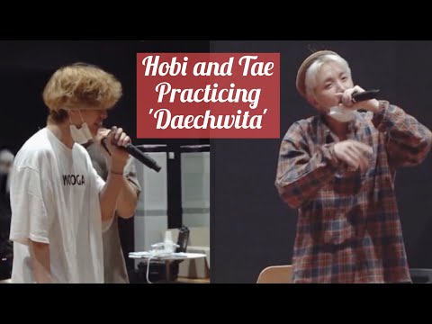 Jhope and Taehyung practicing 'Daechwita' for Sowoozoo Muster