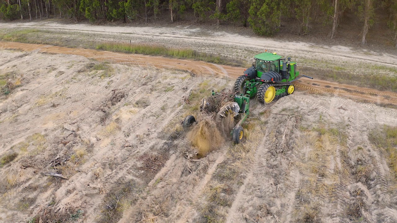 Pulling stumps with a Asyannah Mega Stump Plucker in Esperance WA - YouTube