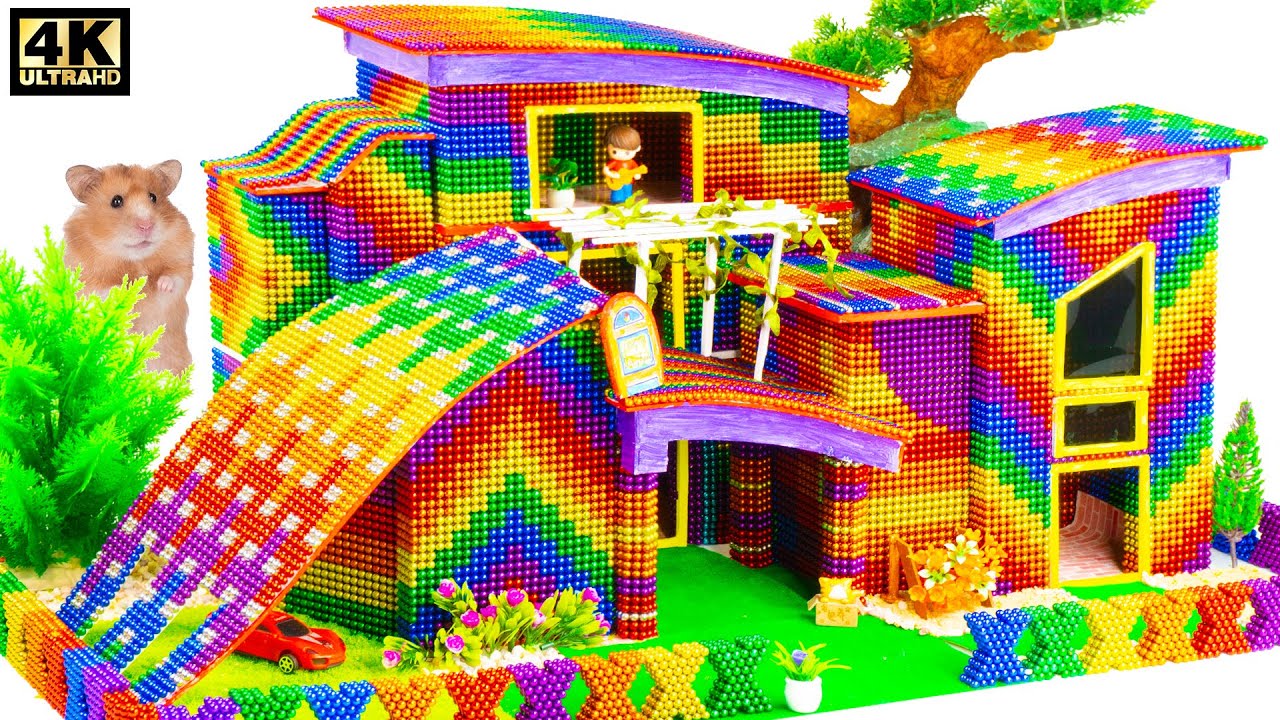 Build Most Beautiful Hamster Mansion House From Magnetic Balls ...