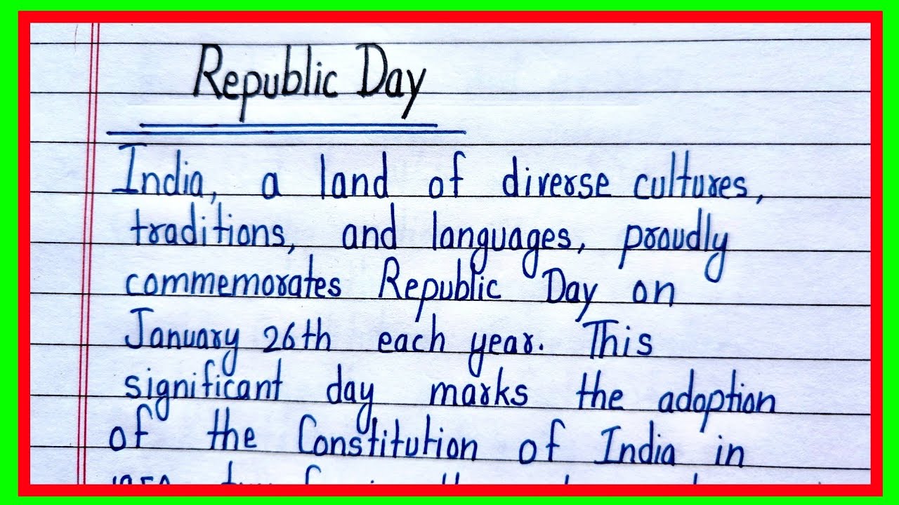 gantantra diwas par nibandh/essay on republic day in english/26th ...