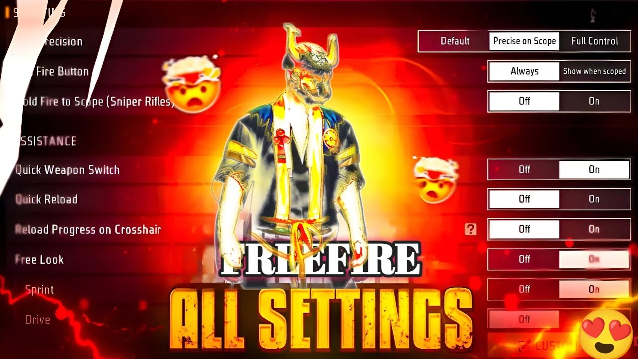 All New (Settings) Of Free Fire || Free Fire A-Z Settings || Control ...