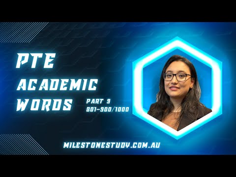 PTE Academic words - Part 9 (801-900/1000). Improve spelling and vocabulary. Milestone Study ...
