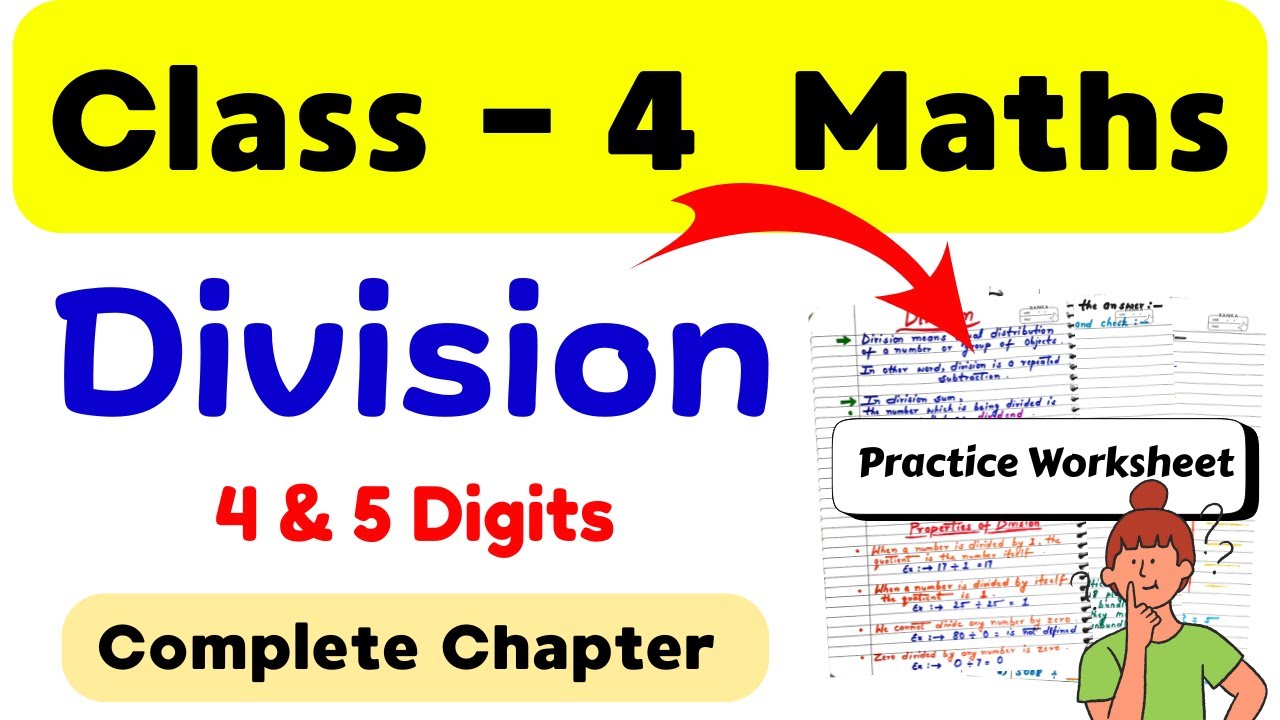 Division Class 4 | Class 4 Maths Division | Class 4 Maths Worksheet ...