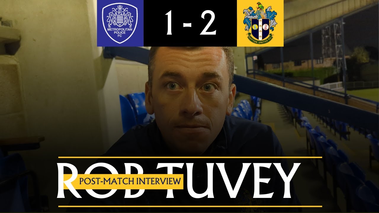 POST MATCH Rob Tuvey Met Police U18 1 Sutton United U18 2 27/08/2024 ...