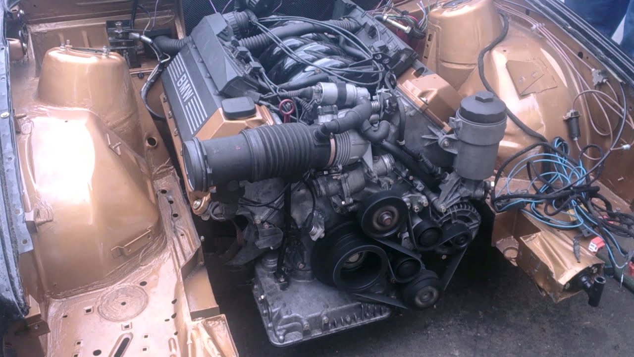 E30 - M62B44 First start - YouTube