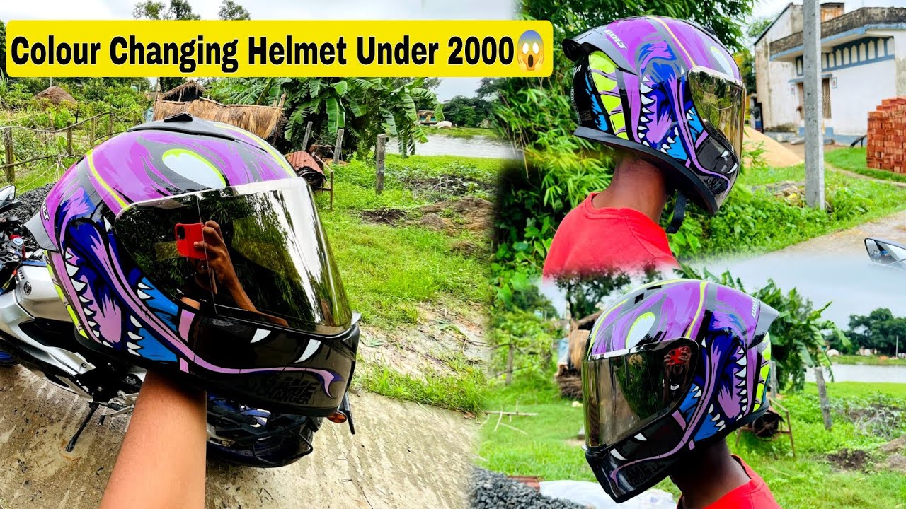 Best Colour Changing Helmet Under 2000 😍💥 || Vega Colour Changing ...