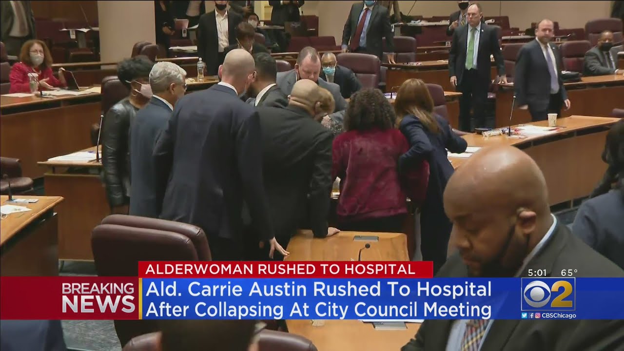 Ald. Carrie Austin Taken To Hospital After; Slumps Over During Chicago ...