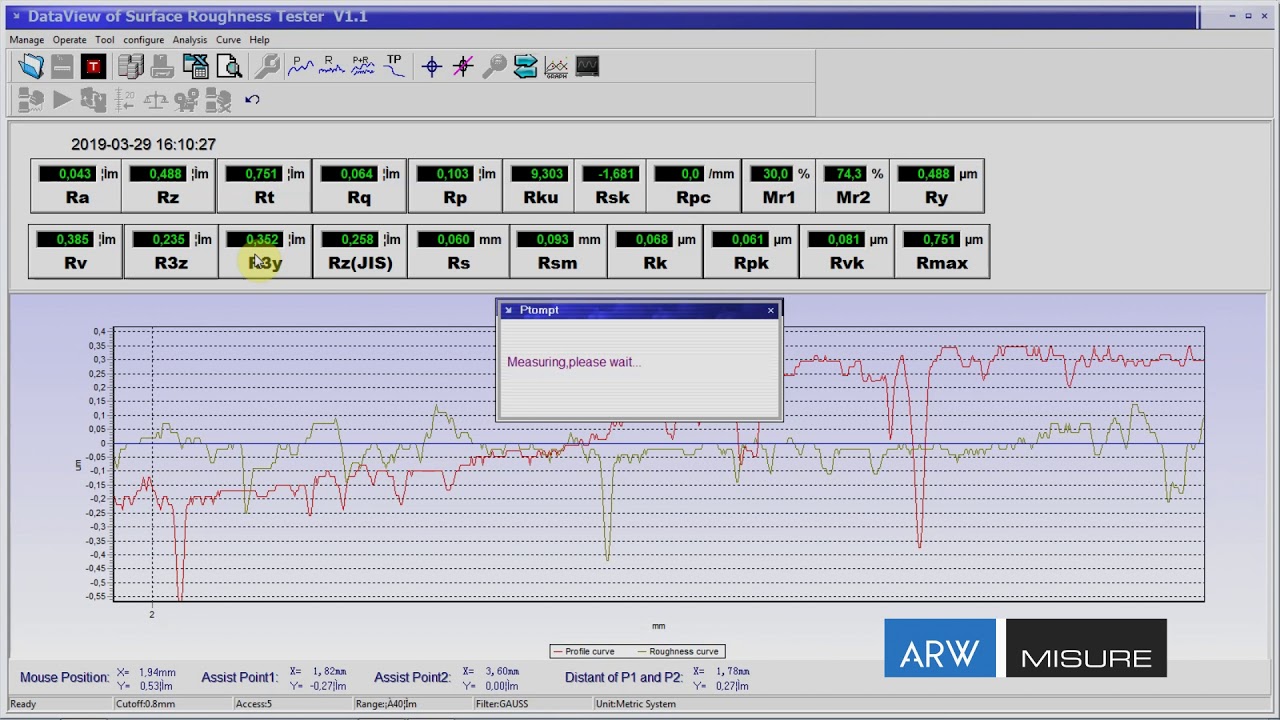 Illustrazione software DataView Rugosimetro ARW BT300 - YouTube