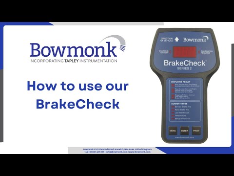 How to use our BrakeCheck decelerometer (Electronic Brake Tester) - YouTube