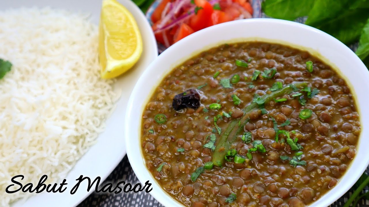 Sabut Masoor recipe | how to make Brown lentil recipe | Quick and ...