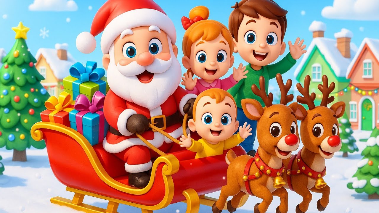 Ho Ho Ho! Merry Christmas Song 🎄🎁 | Jingle Bells with Santa Claus ...