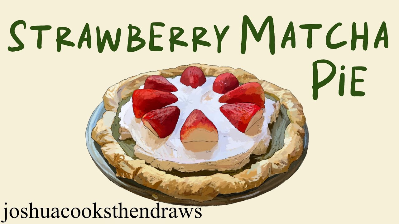 Strawberry Matcha Pie recipe - the perfect pie for spring - YouTube
