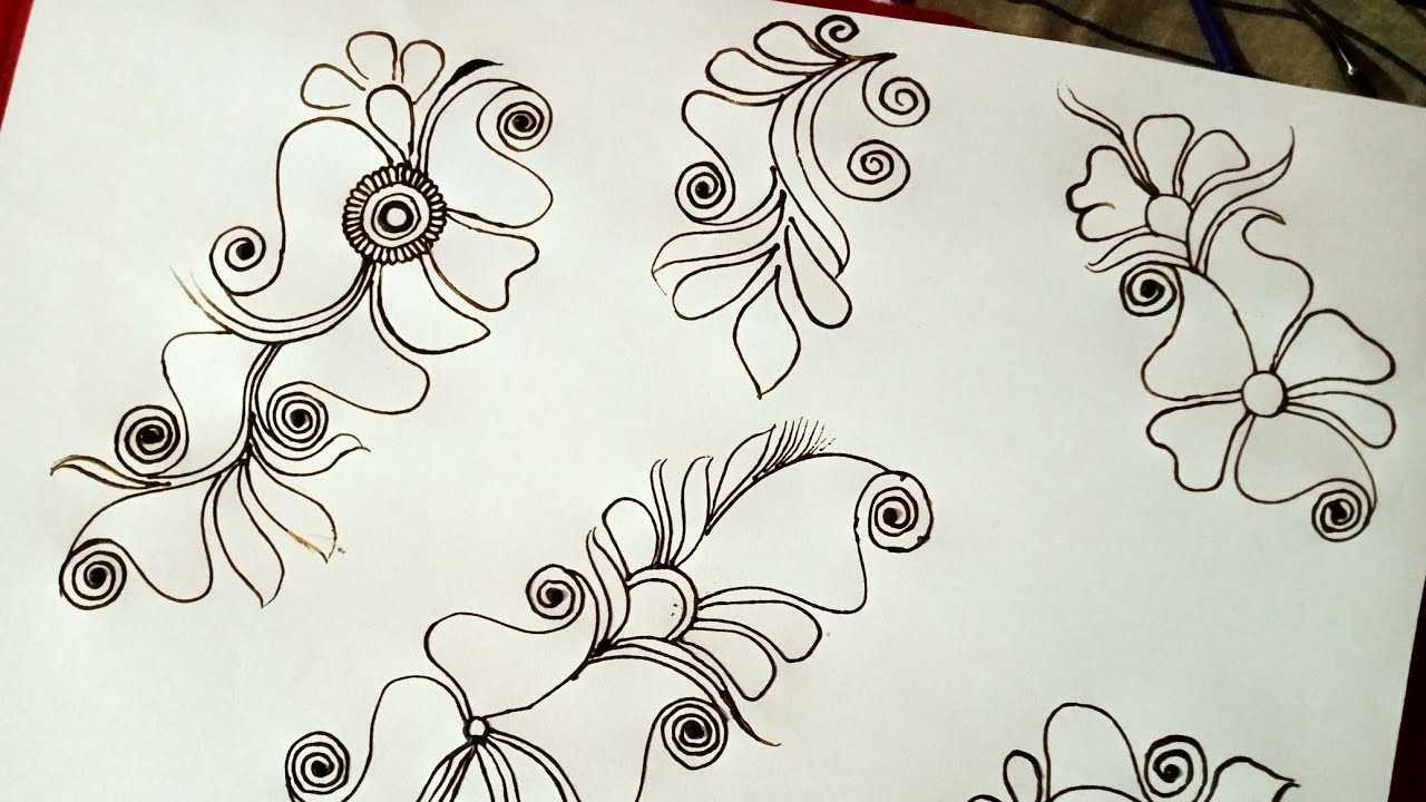 Mehandi Class #6 // How to join basic mehndi shapes // Mehandi basic ...