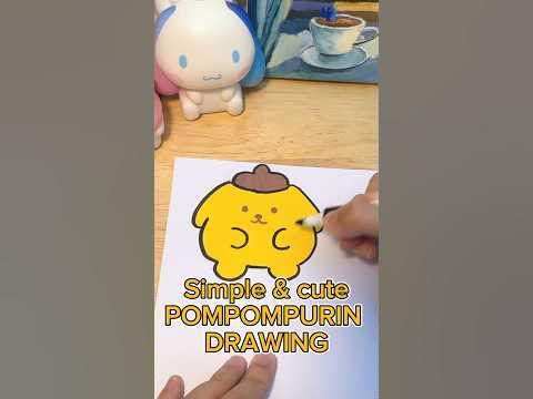 Cute and easy PompomPurin drawing - YouTube